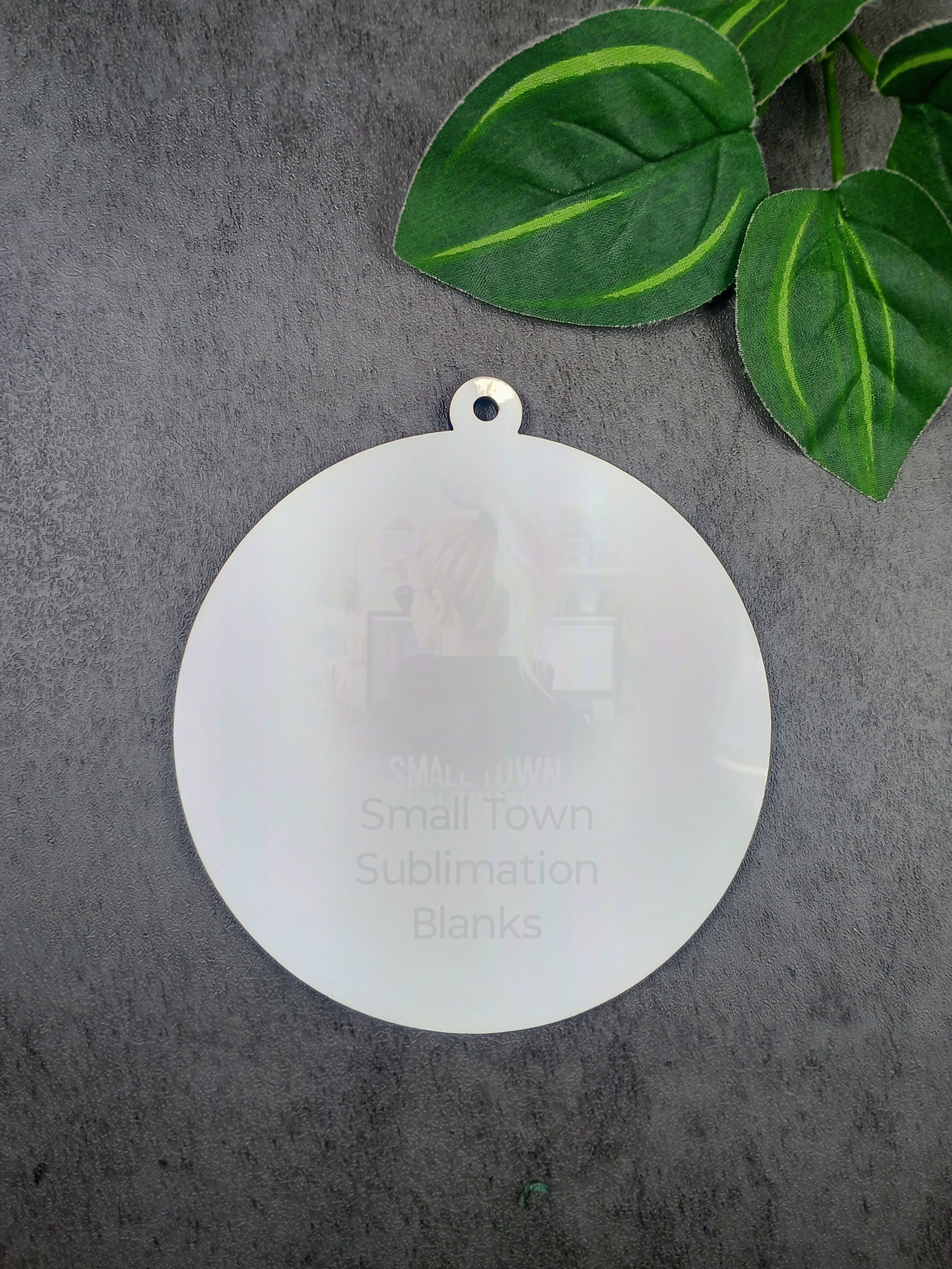 Round sublimation blank Christmas ornament – Small Town Sublimation Blanks